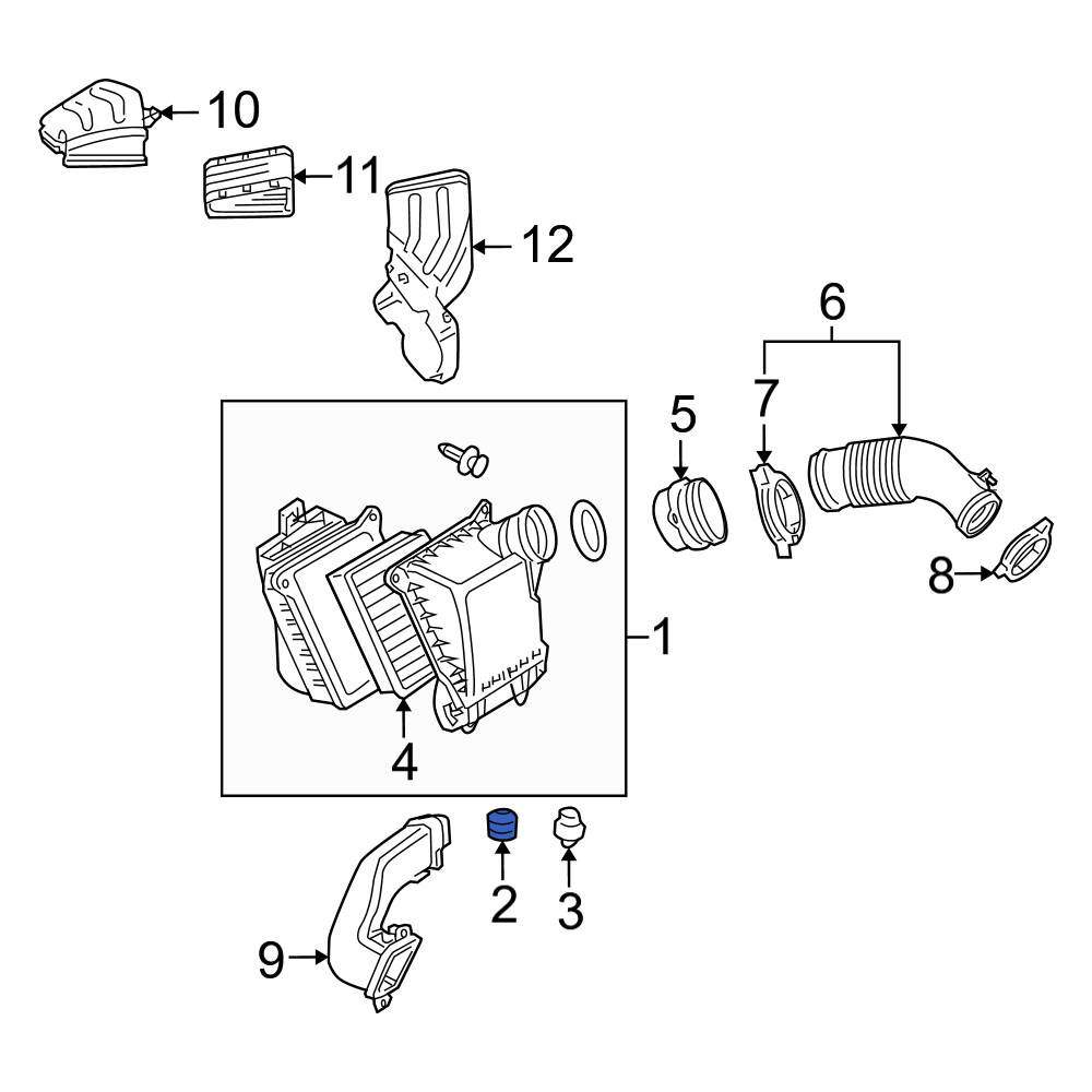 Audi OE 8K0129669 - Lower Air Filter Housing Grommet