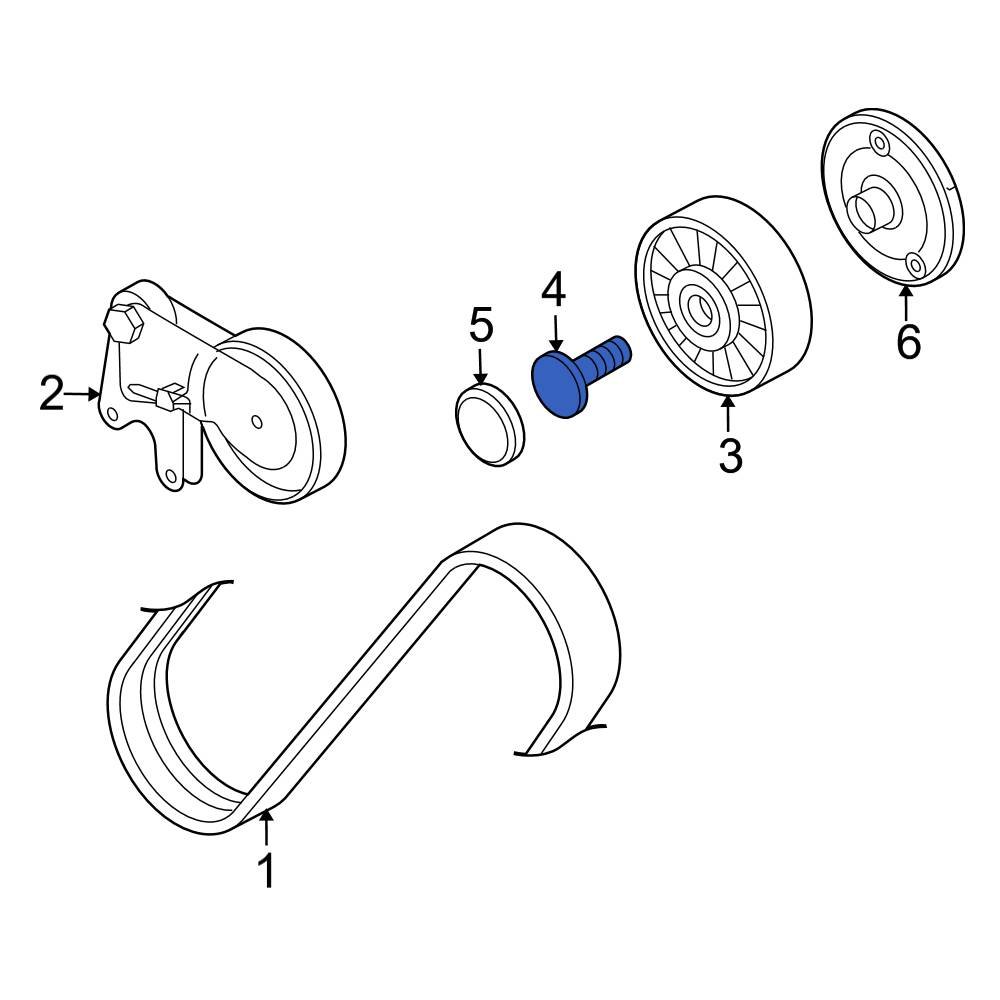 Audi OE WHT001100 - Belt Tensioner Pulley Bolt