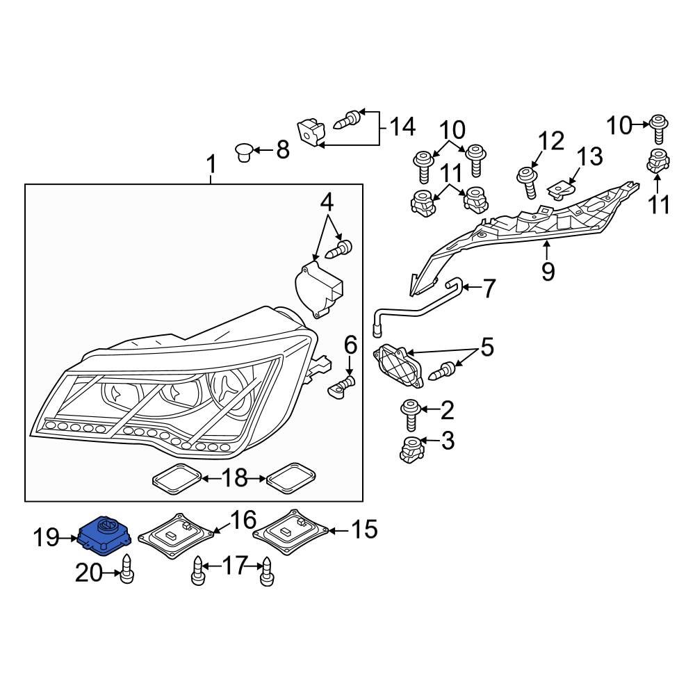 Audi OE 4G0907697F - Front Daytime Running Light Module