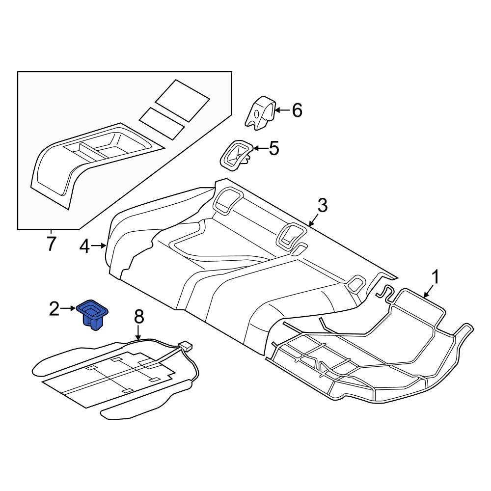 Audi OE 4L0886373 - Rear Seat Frame Grommet