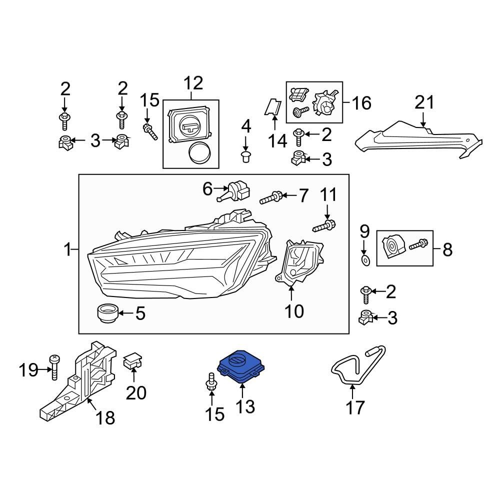Audi OE 4G0907697F - Front Daytime Running Light Module