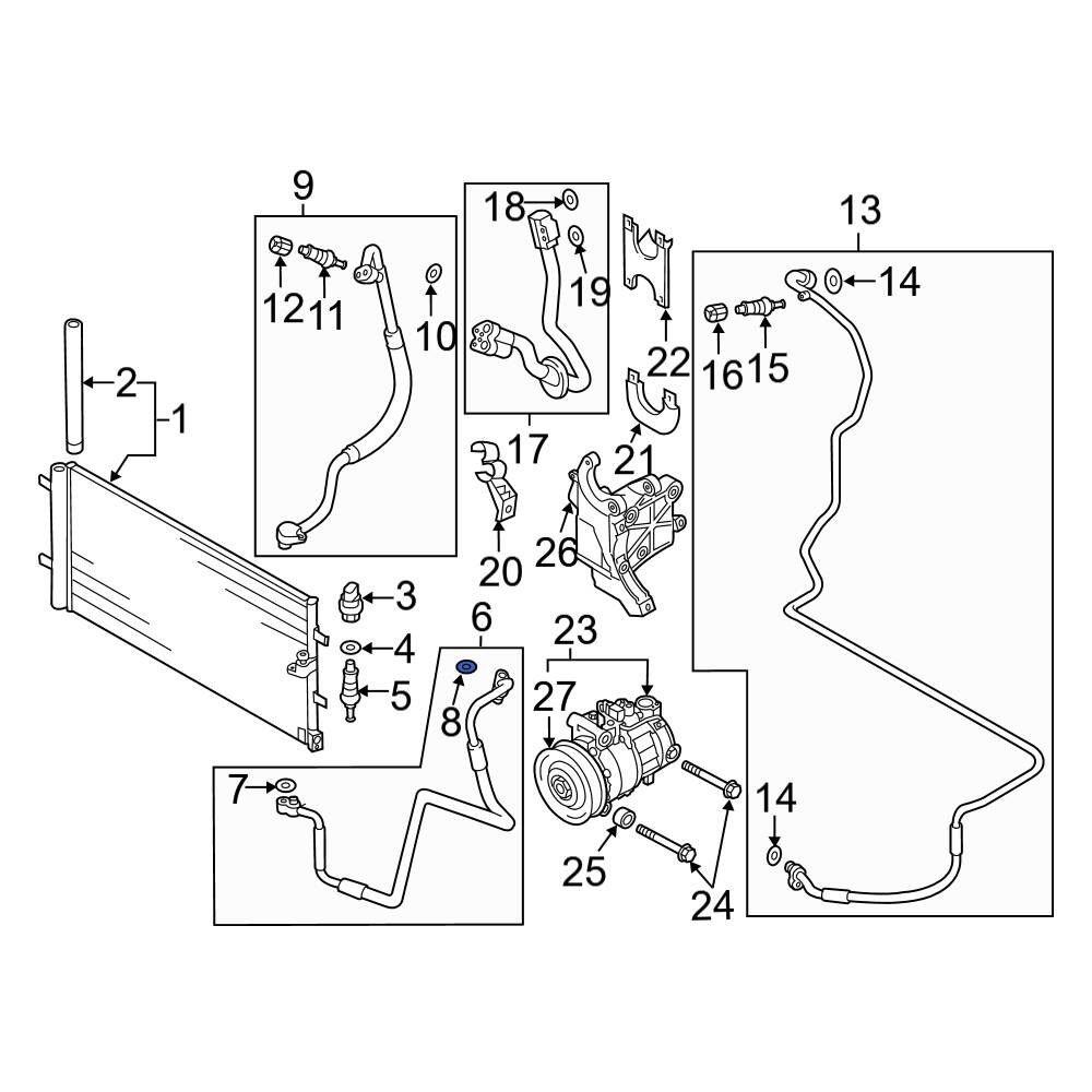 Audi OE 4E0260749A - Upper A/C Refrigerant Line O-Ring