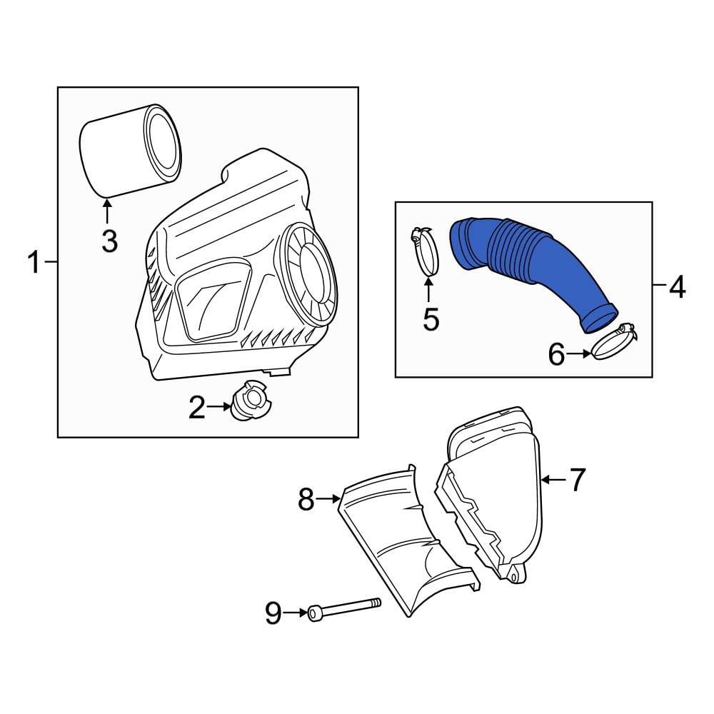 Audi OE 06E129615M - Engine Air Intake Hose