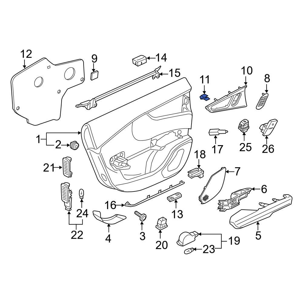 Audi OE 8T0853107 - Door Panel Insert Clip
