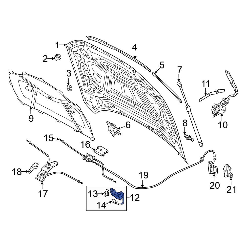 Audi OE 4K0823509A - Front Hood Latch