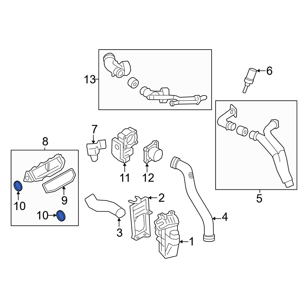 Audi OE 06M133026A - Intercooler Tube Seal