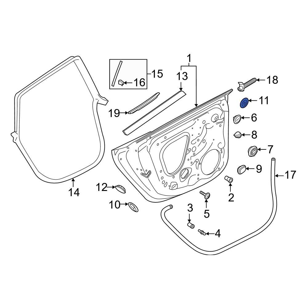 Audi OE 431971908 - Instrument Panel Crossmember Grommet