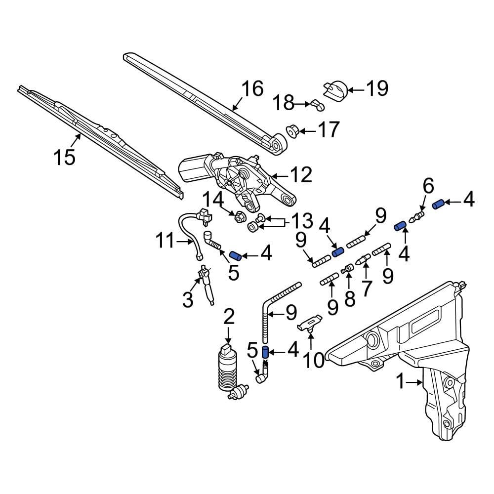 Audi OE 000979992A - Rear Windshield Washer Hose