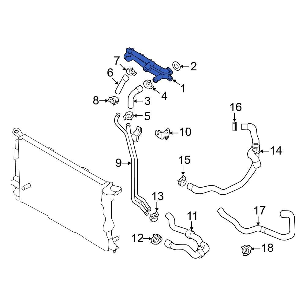 Audi OE 06E121083N - Engine Coolant Pipe