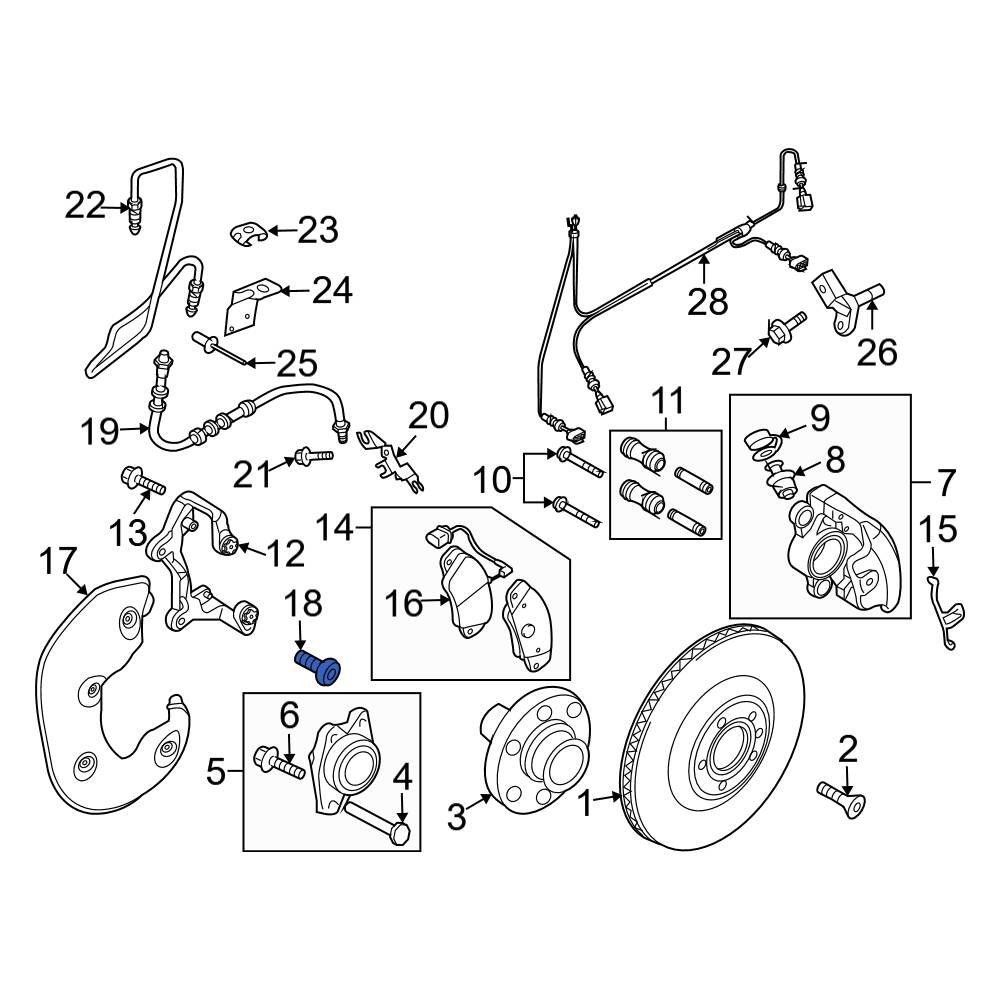 Audi OE WHT005227 - Brake Dust Shield Bolt