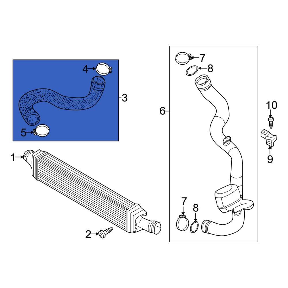 Audi OE 8W0145738P - Intercooler Pipe