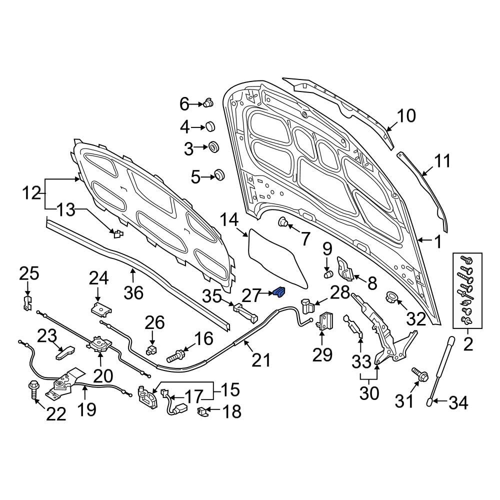 Audi OE 431971908 - Instrument Panel Crossmember Grommet