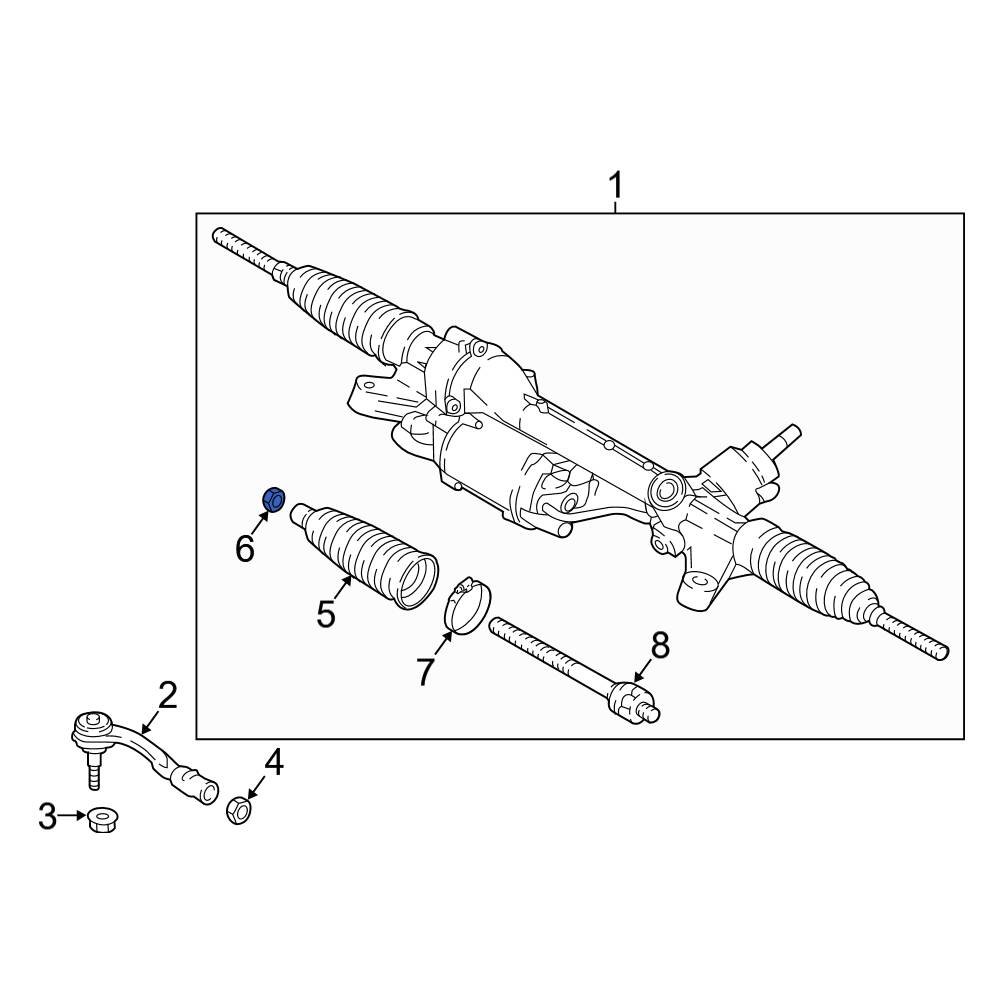 Audi OE 4G0423875 - Outer Rack and Pinion Bellows Clamp