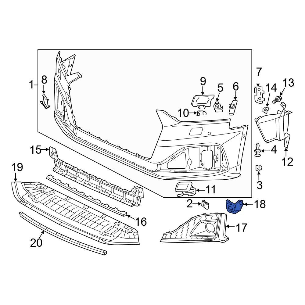 Audi OE 8W0807819 - Front Left Grille Cap