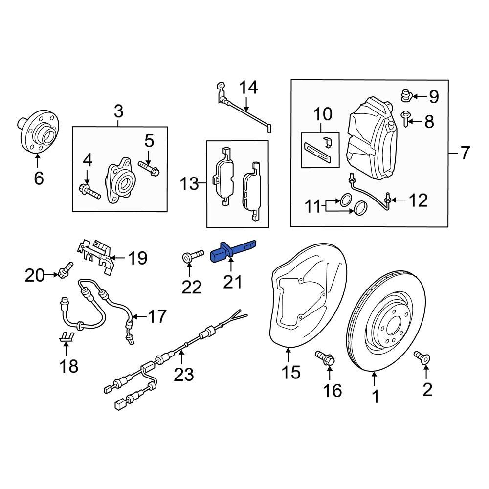 Audi OE 4M0927803C - Front ABS Wheel Speed Sensor