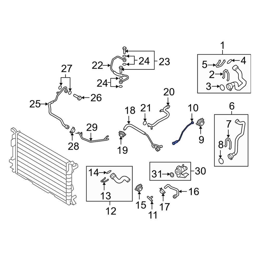 Audi OE 8K0121081BF - Engine Coolant Overflow Hose