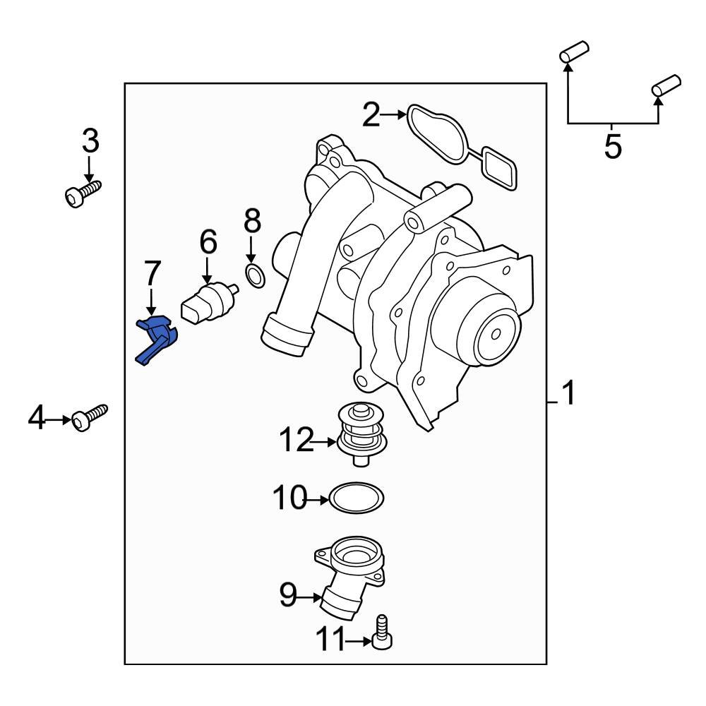 Audi OE 06H121142C - Engine Coolant Temperature Sensor Clip