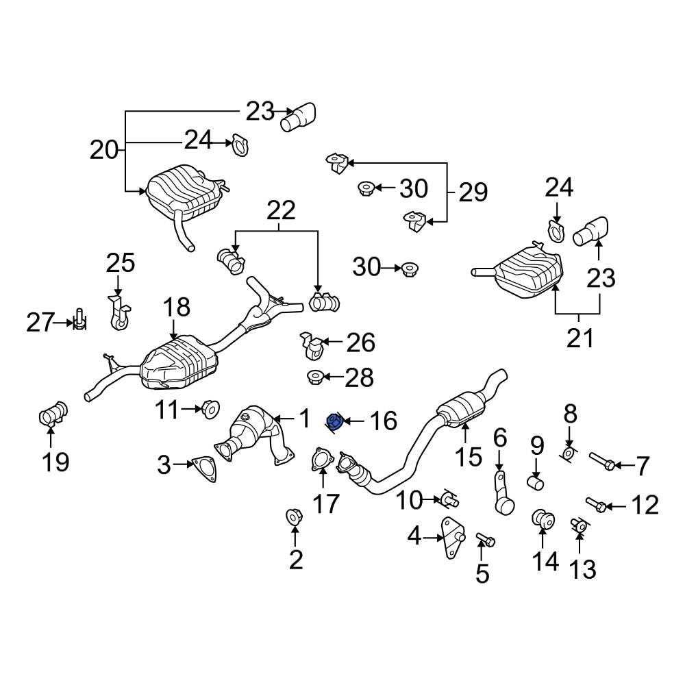 Audi OE WHT002514 - Catalytic Converter Nut