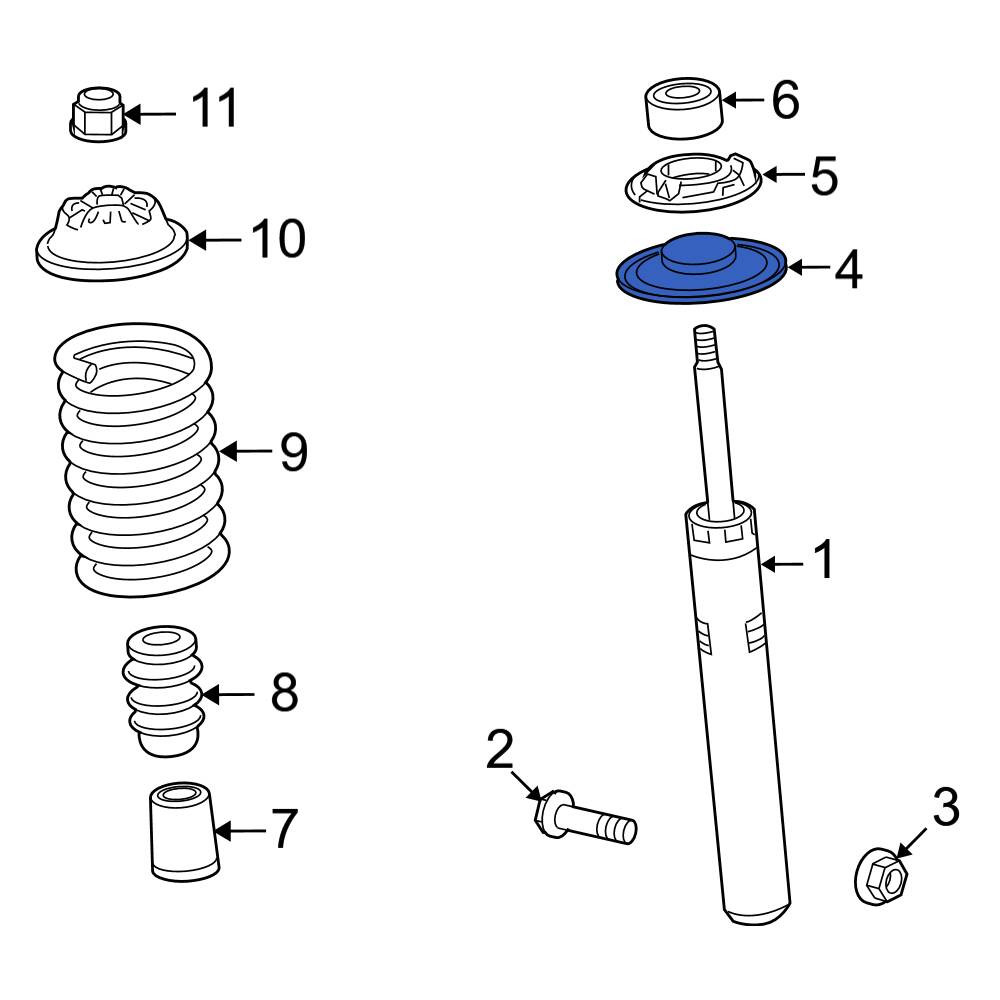 Audi OE 8K0412103C - Front Coil Spring Pocket