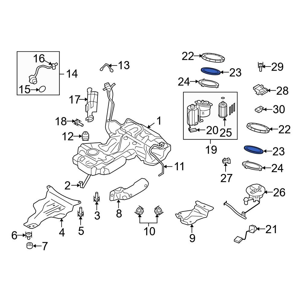 Audi OE 4F0919133B - Fuel Pump Tank Seal