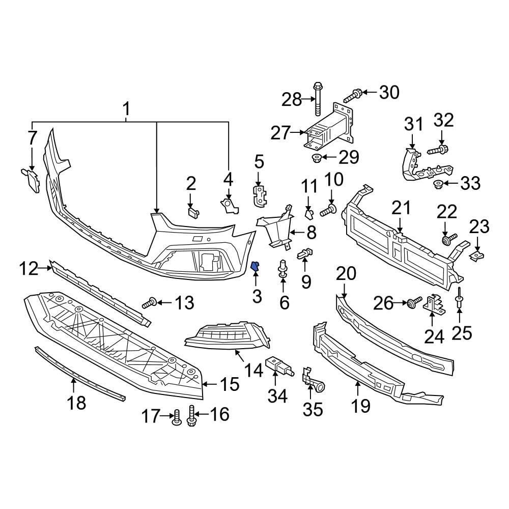 Audi OE WHT004694 - Bumper Cover Reinforcement Nut