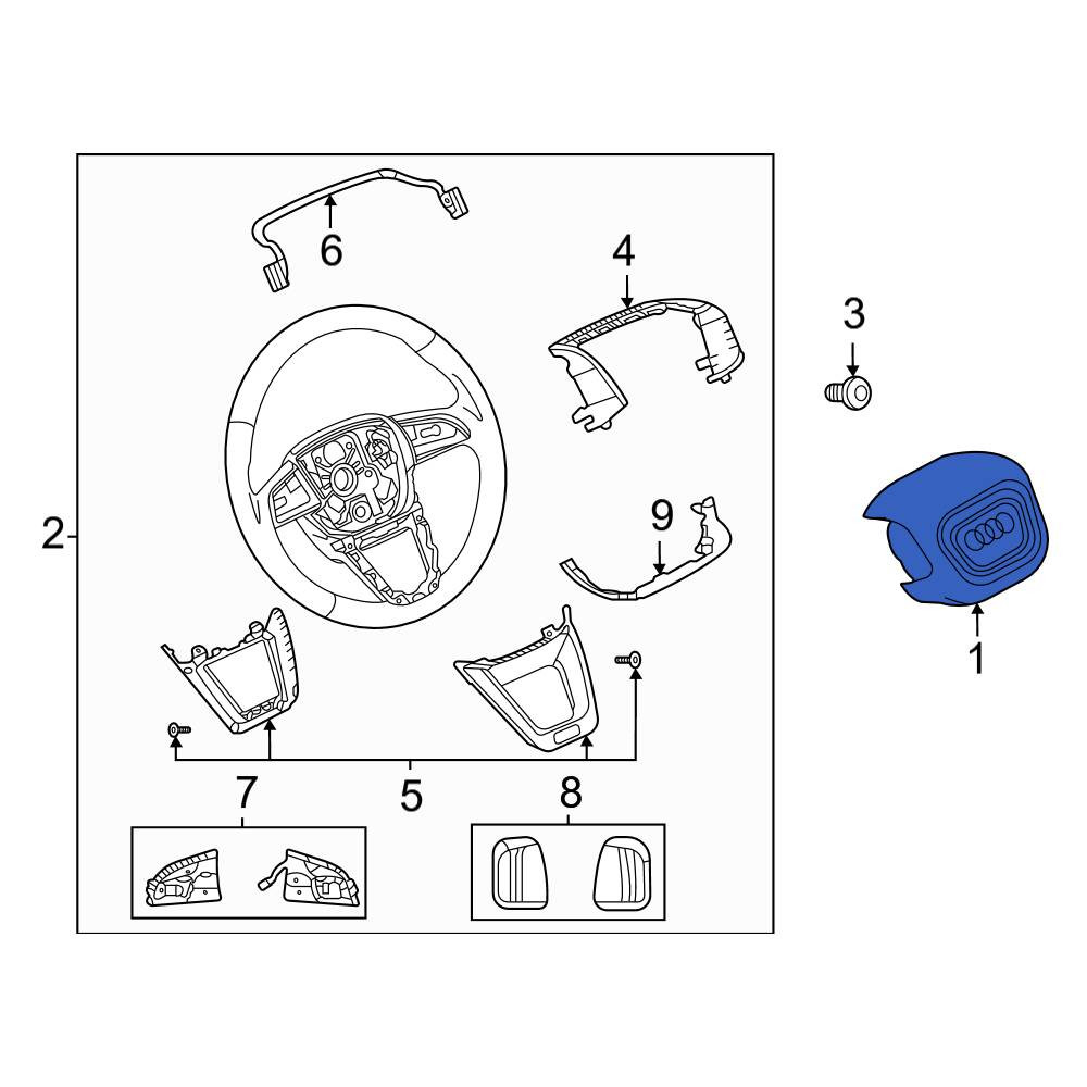 Audi OE 8W0880201BCAY2 - Steering Wheel Air Bag