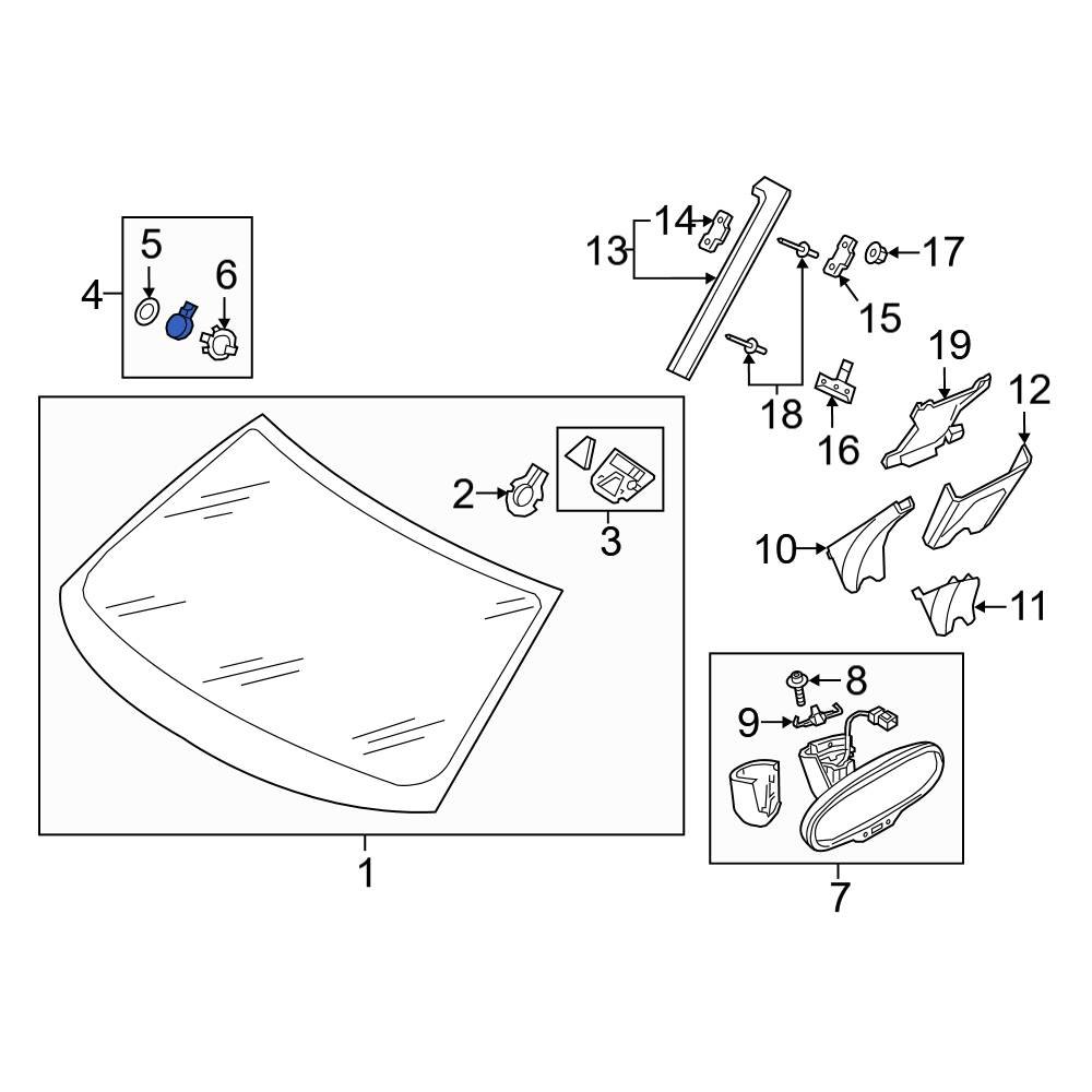 Audi OE 81A955555B - Front Rain Sensor