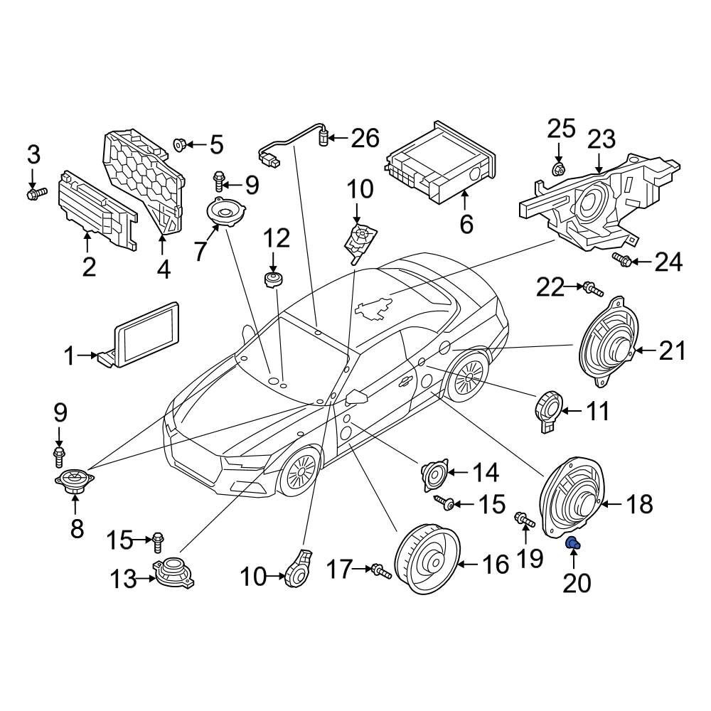Audi OE WHT004694 - Bumper Cover Reinforcement Nut