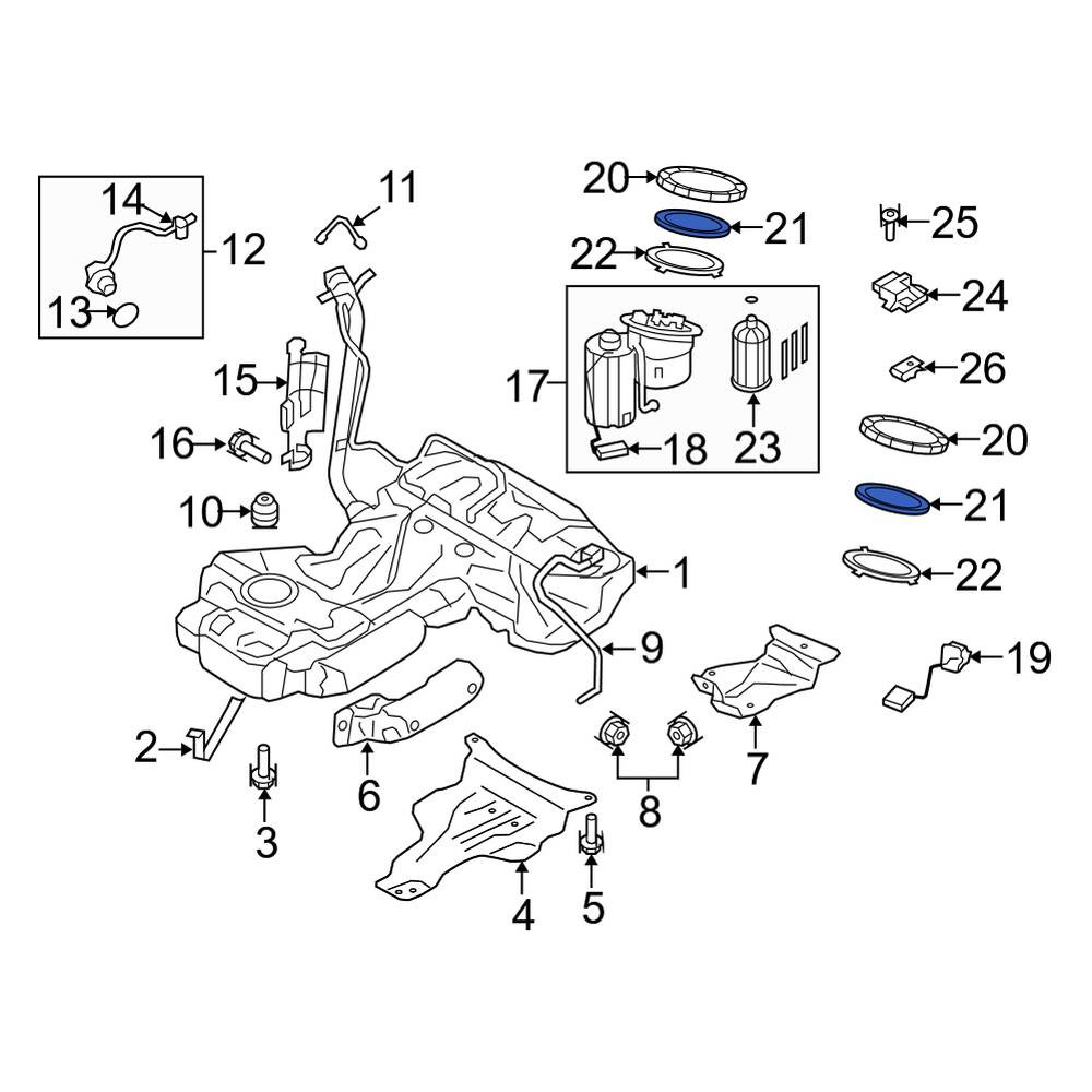 Audi OE 4F0919133B - Fuel Pump Tank Seal