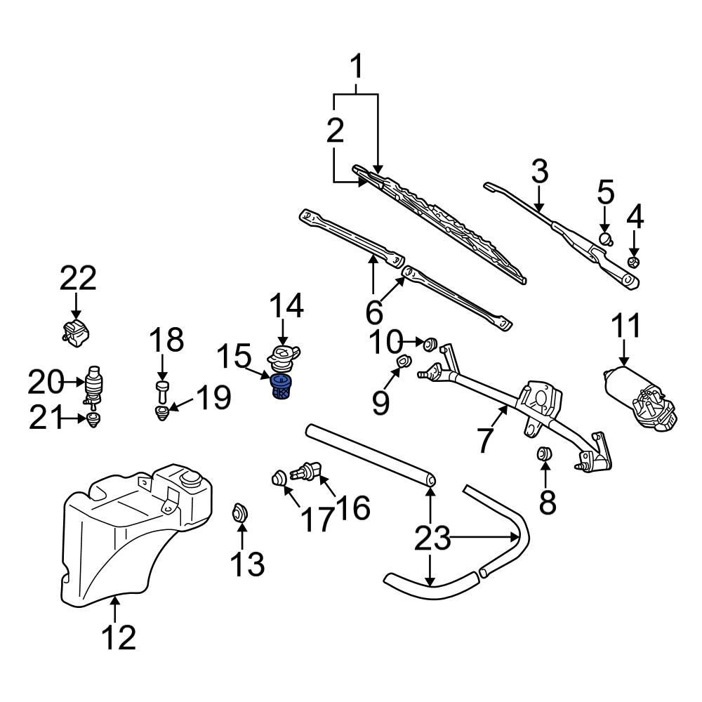 Audi OE 4A0955485 - Front Washer Fluid Strainer