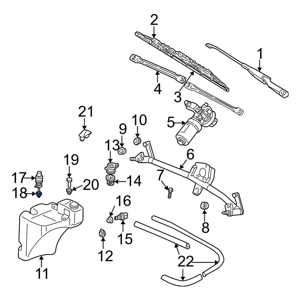 Audi OE 443955465 - Windshield Washer Pump Grommet