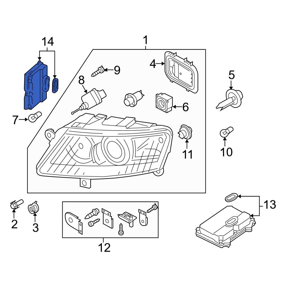 Audi OE 4F0941329D - Front Headlight Control Module