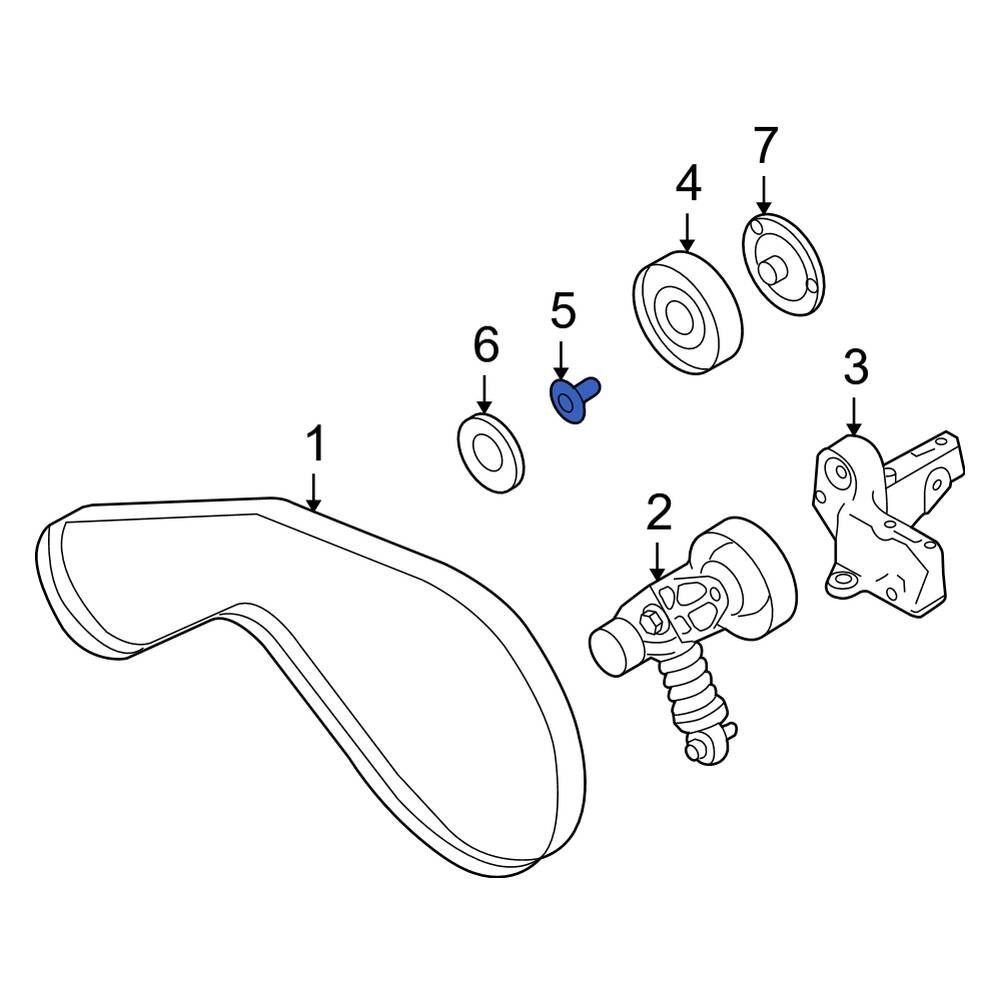 Audi OE WHT001100 - Belt Tensioner Pulley Bolt