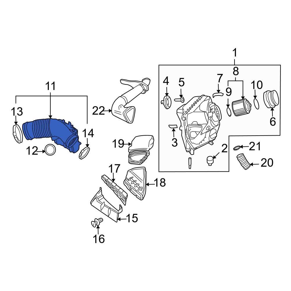 Audi OE 06E129629E - Engine Air Intake Hose