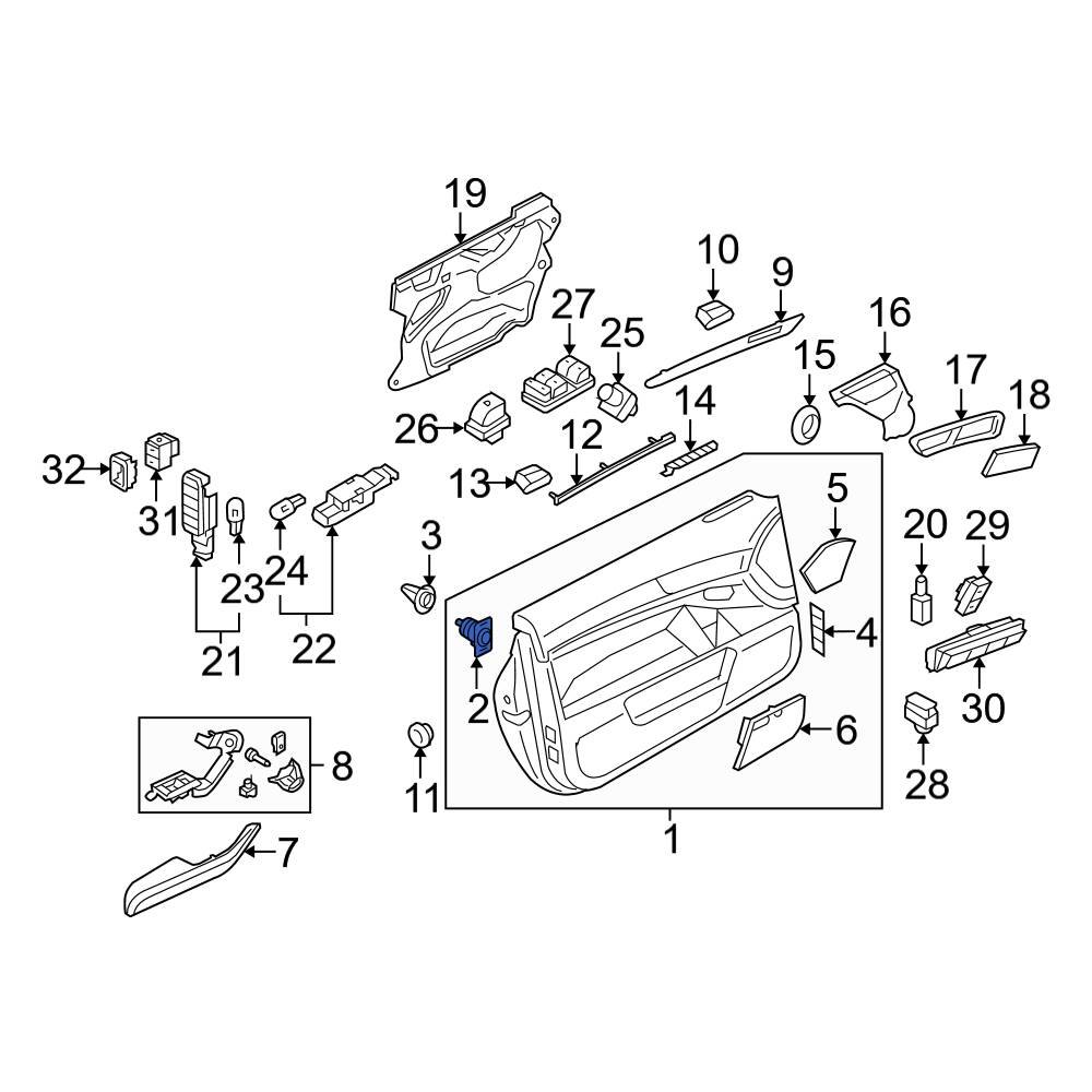 Audi OE 6Q0868243 - Front Door Interior Trim Panel Retainer