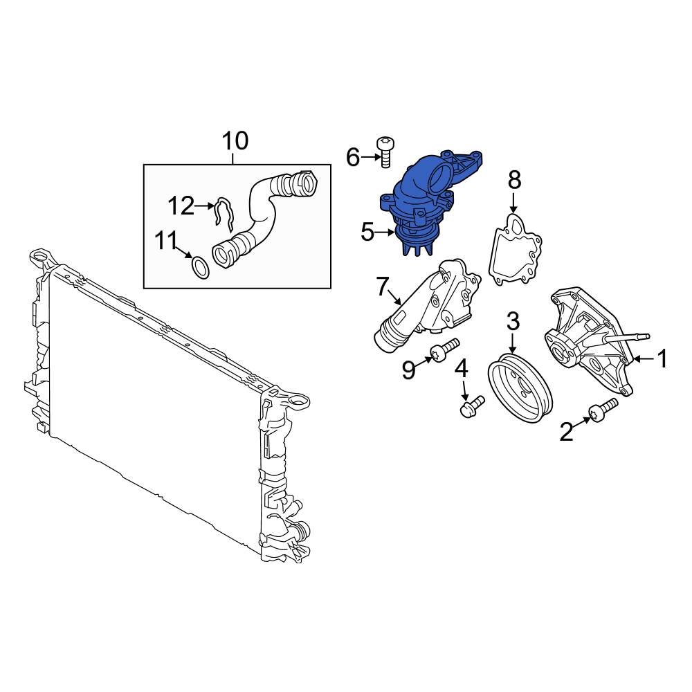 Audi OE 06E121111AL - Engine Coolant Thermostat Kit