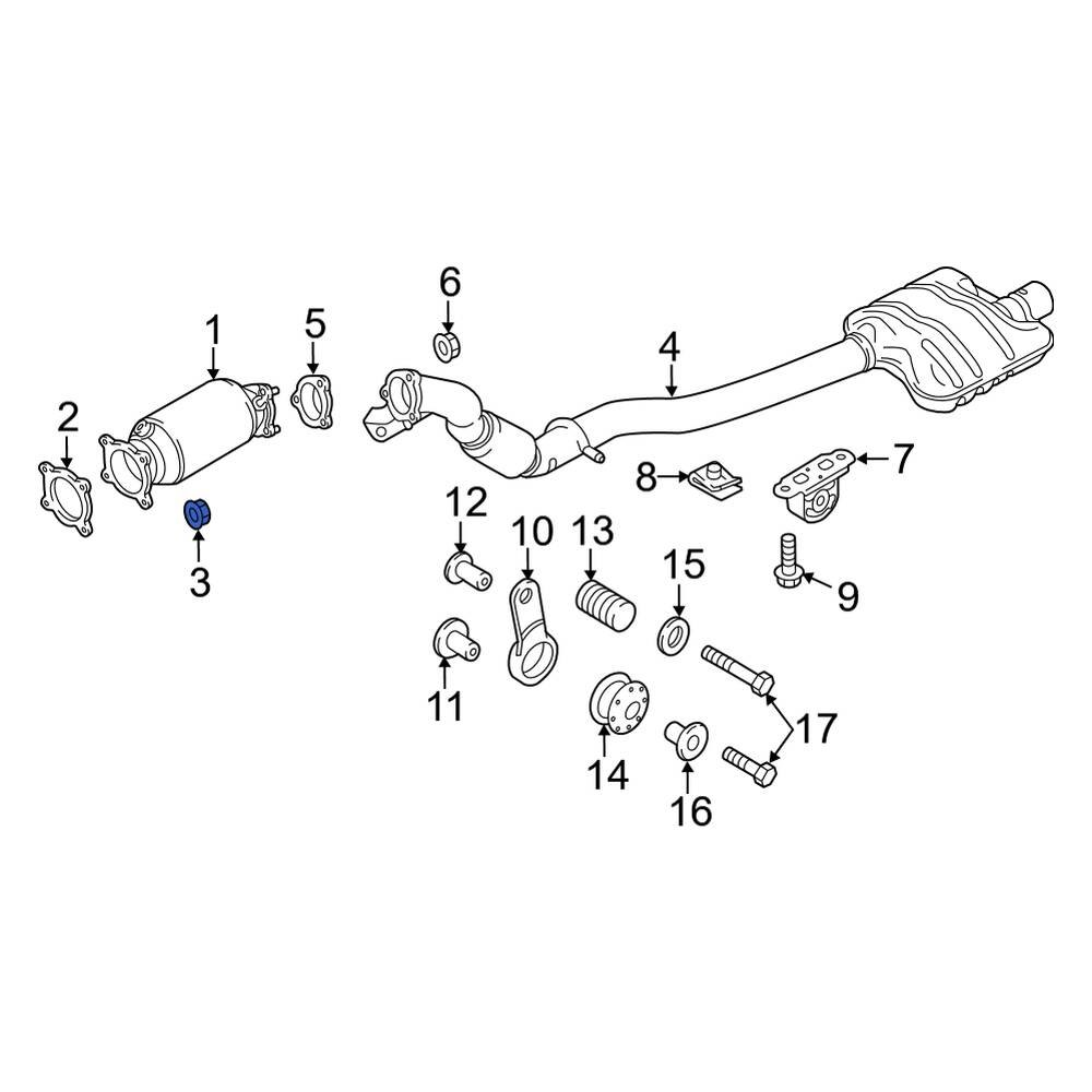 Audi OE WHT002514 - Catalytic Converter Nut