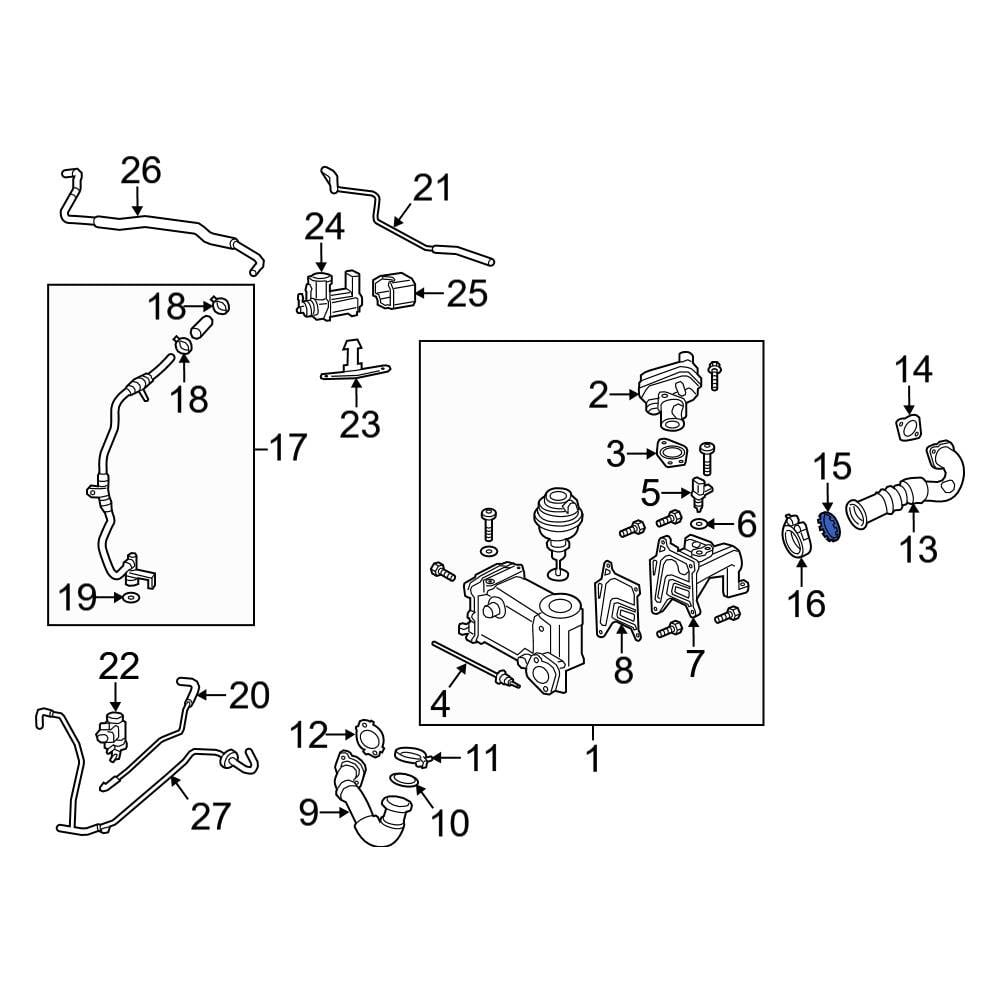 Audi OE 059131358B - Exhaust Gas Recirculation (EGR) Tube Gasket