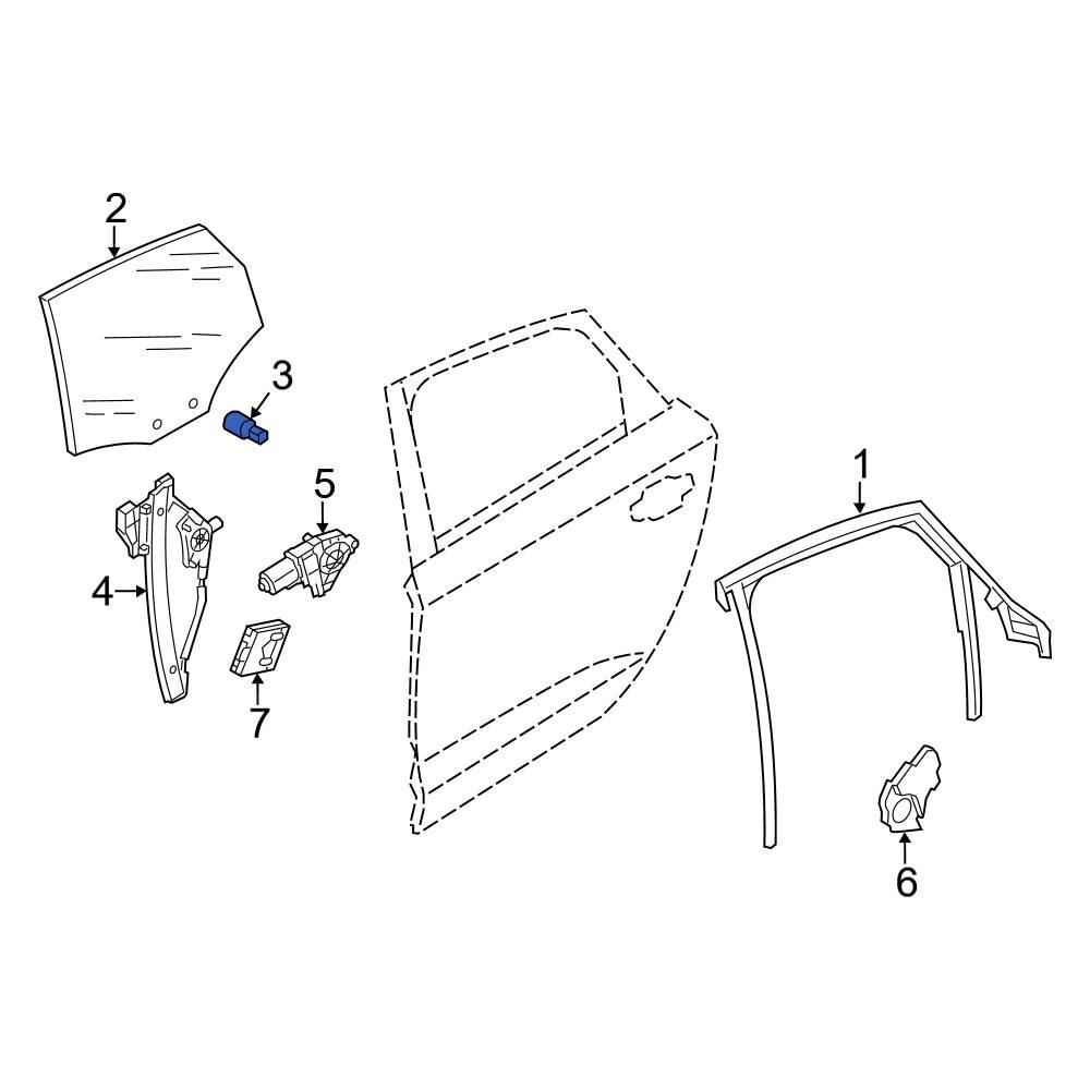 Audi OE 8K0845867 - Door Glass Guide Pin