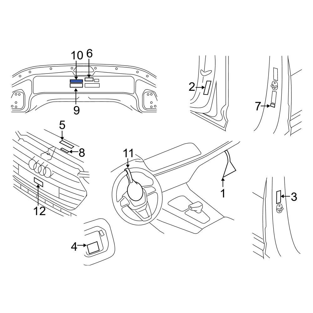 Audi OE 06M010533BR - Emission Label