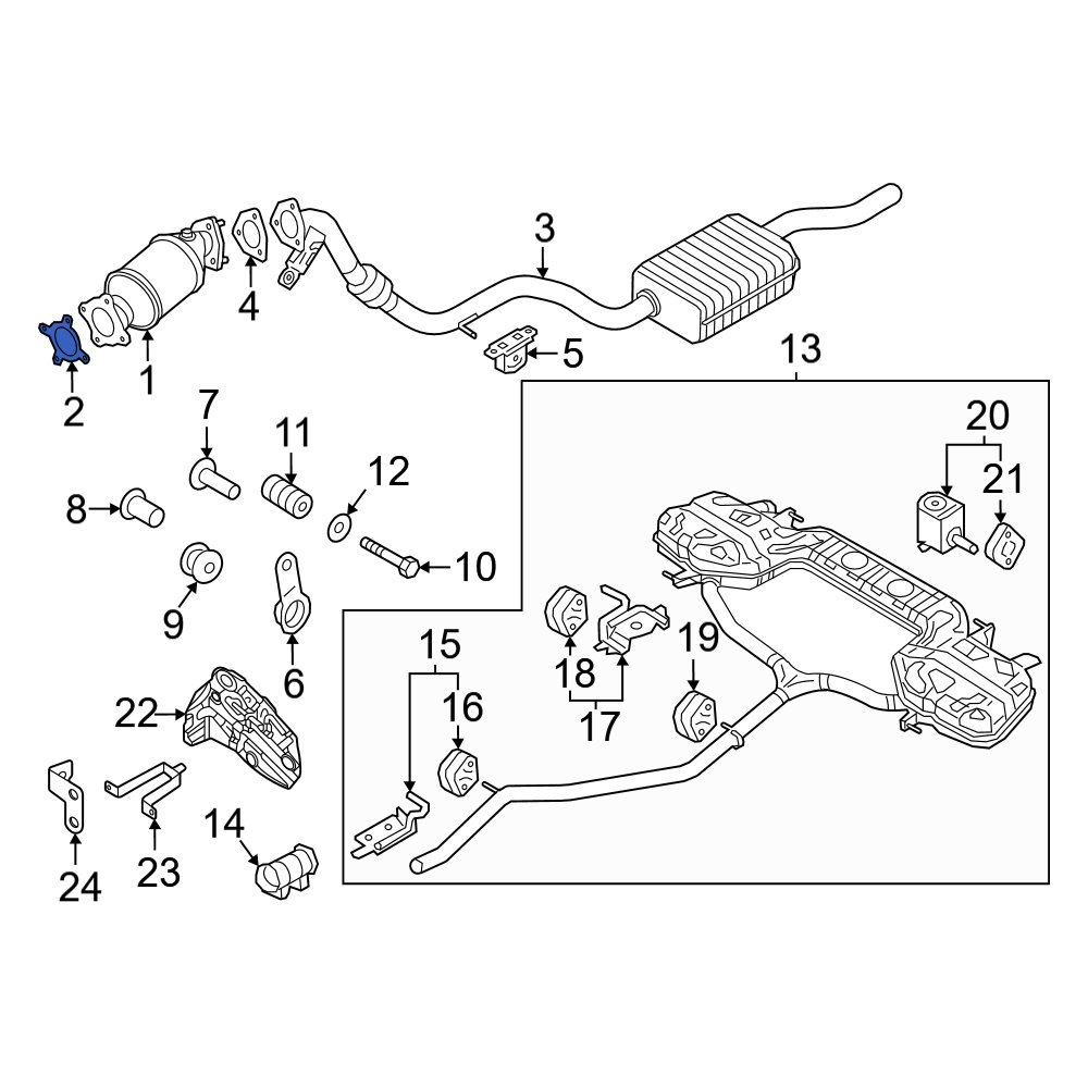 Audi OE WHT002514 - Catalytic Converter Nut