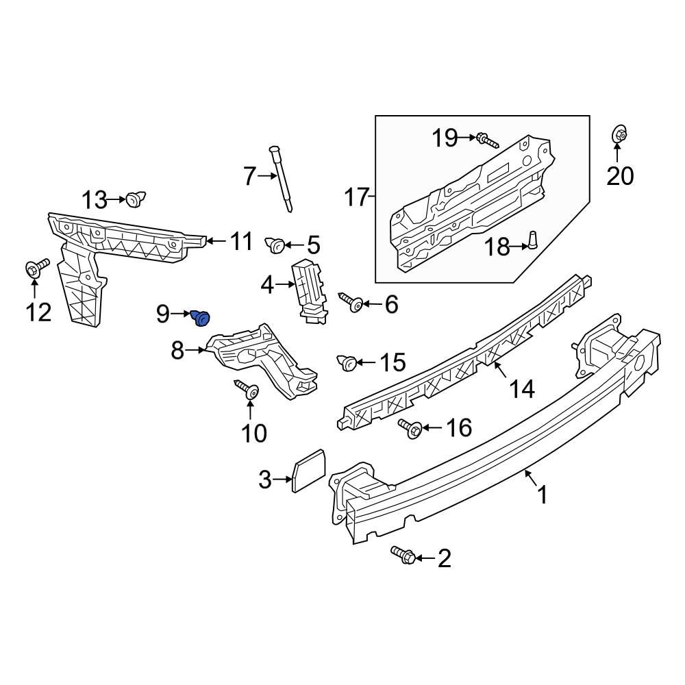 Audi OE WHT003207 - Bumper Cover Nut