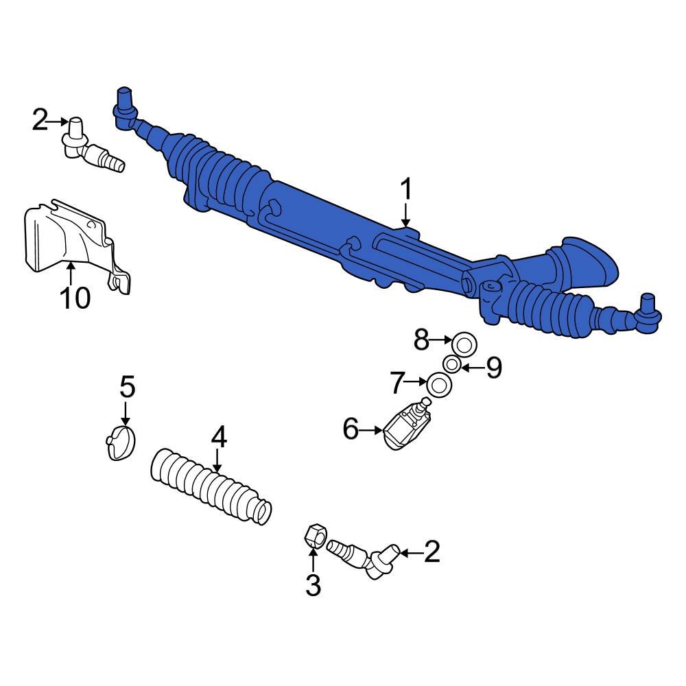 Audi OE 4B1422052EX - Rack and Pinion Assembly