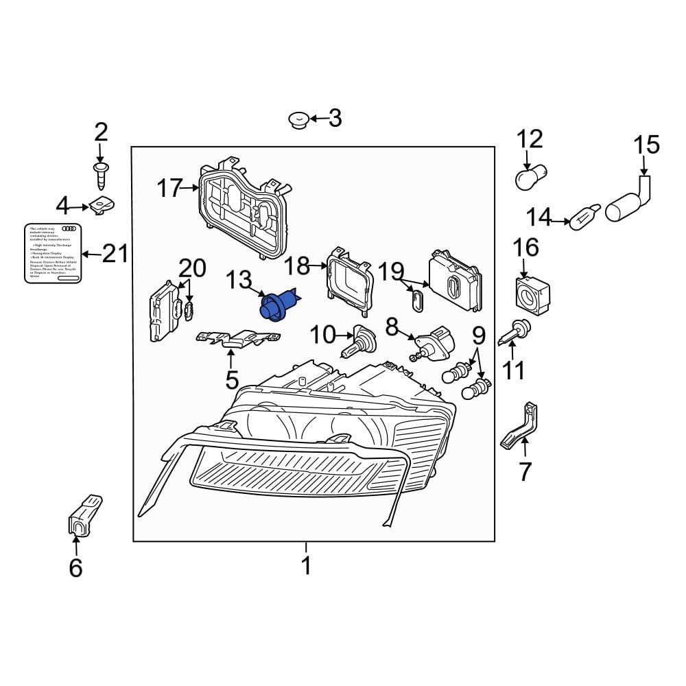 Audi OE 4F0941669 - Front Headlight Socket