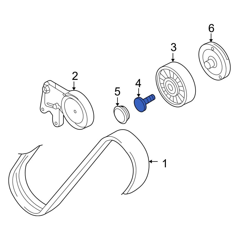 Audi OE WHT001100 - Belt Tensioner Pulley Bolt