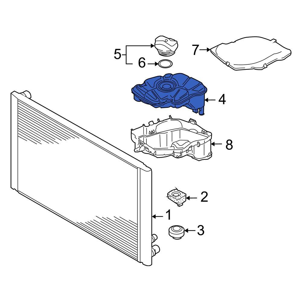 Audi OE 4E0121403H - Engine Coolant Reservoir