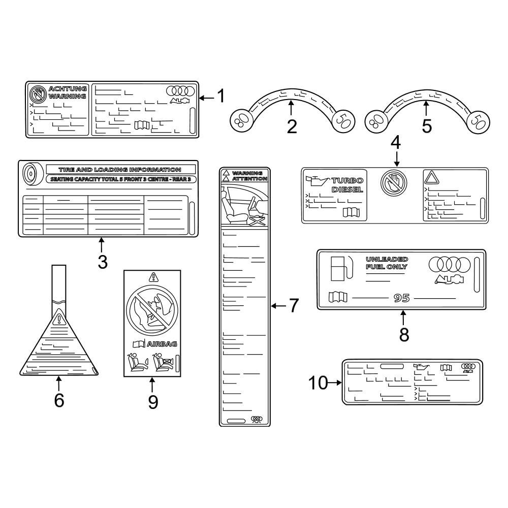 Audi OE 4H0010502NR - Tire Information Label