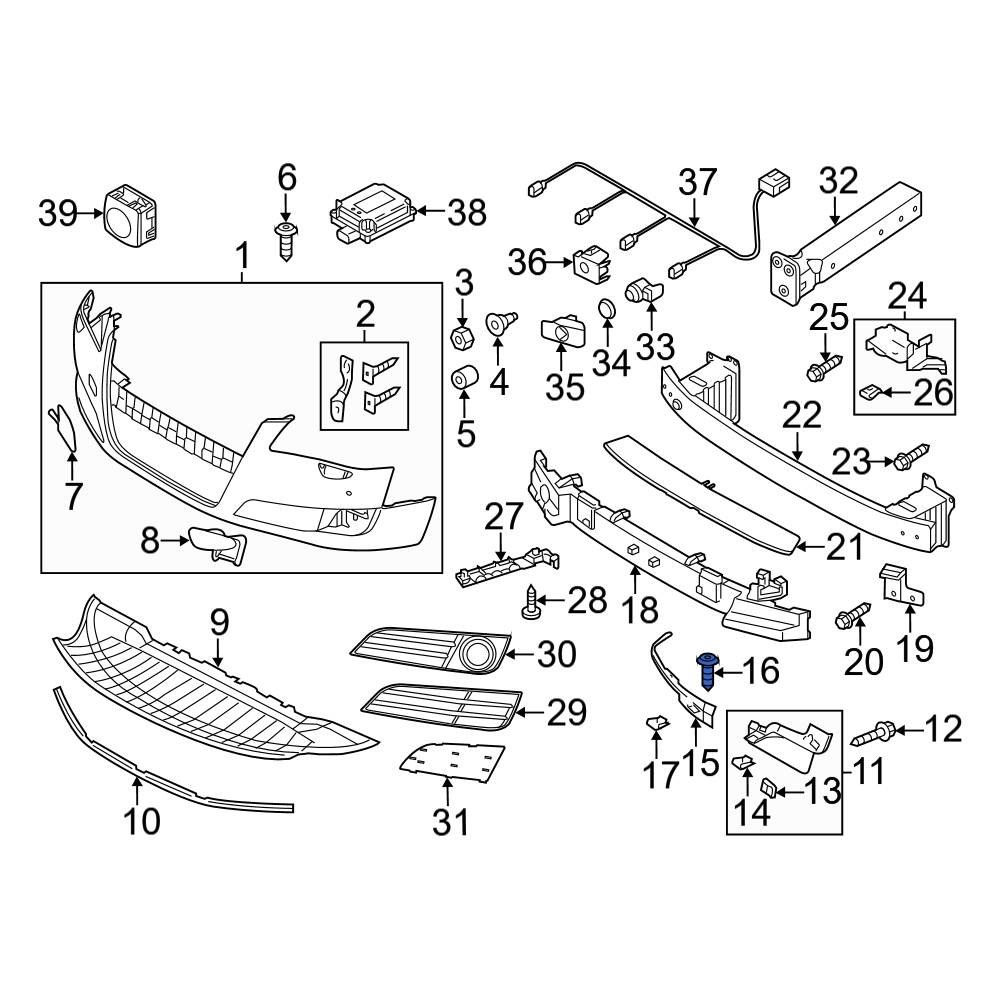 Audi OE 1K0825951 - Fender Liner Bolt