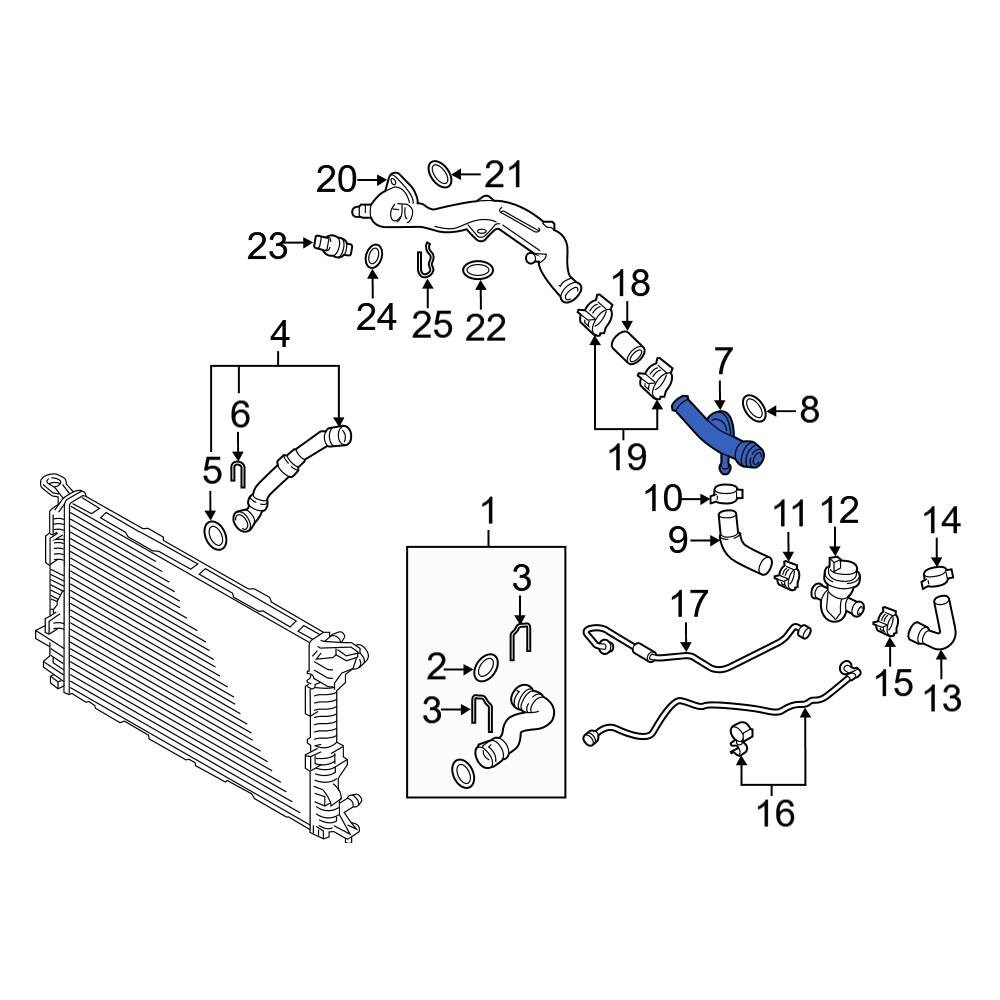 Audi OE 06E121045AN - Engine Coolant Pipe