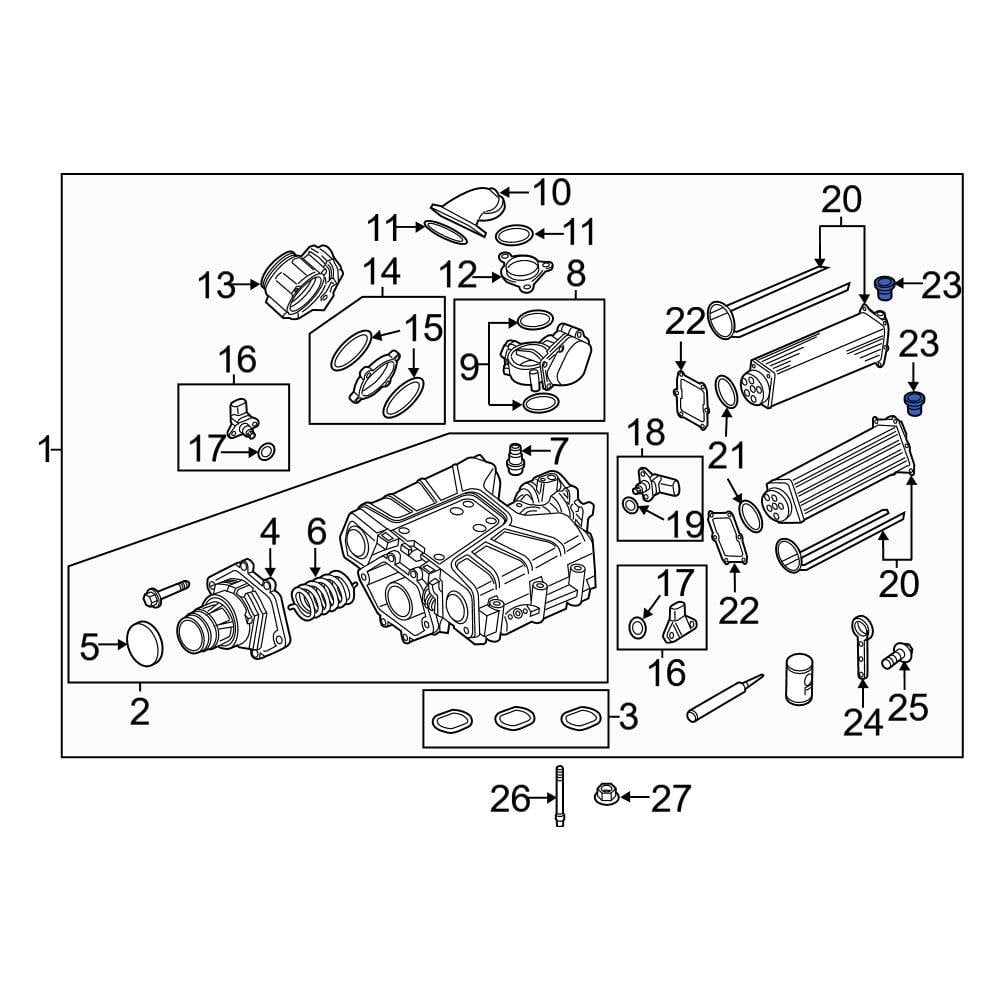 Audi OE 06E127535B - Intercooler Drain Plug